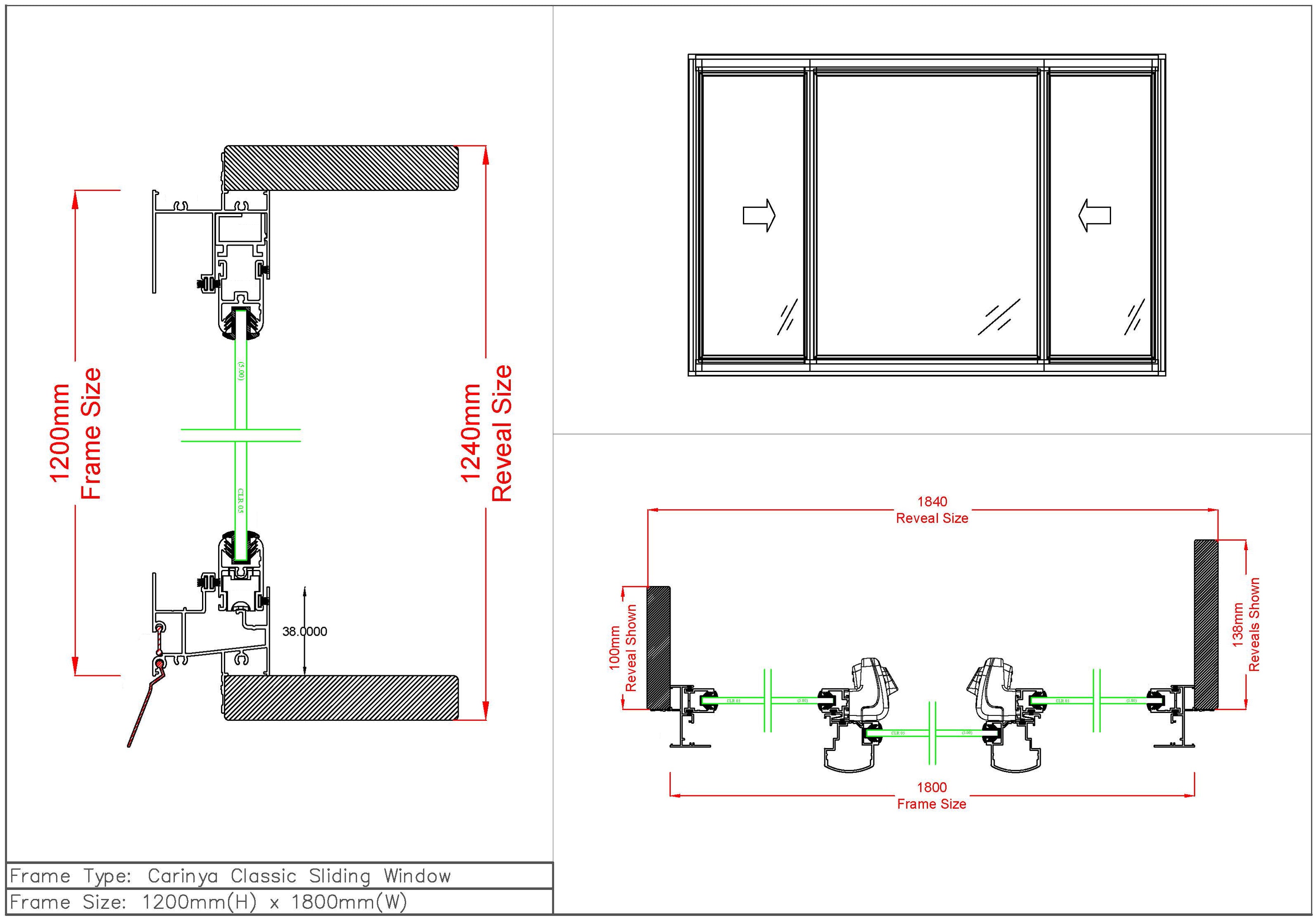 Sliding Window H1200 x W1800 | Byron Bay, Brisbane, Sunshine Coast ...