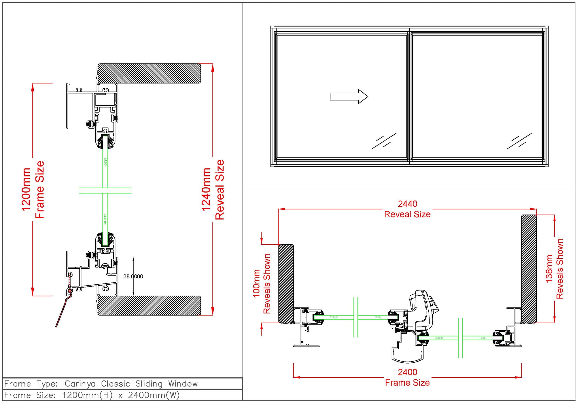 Sliding Window H1200 x W2400 | Byron Bay, Brisbane, Sunshine Coast ...