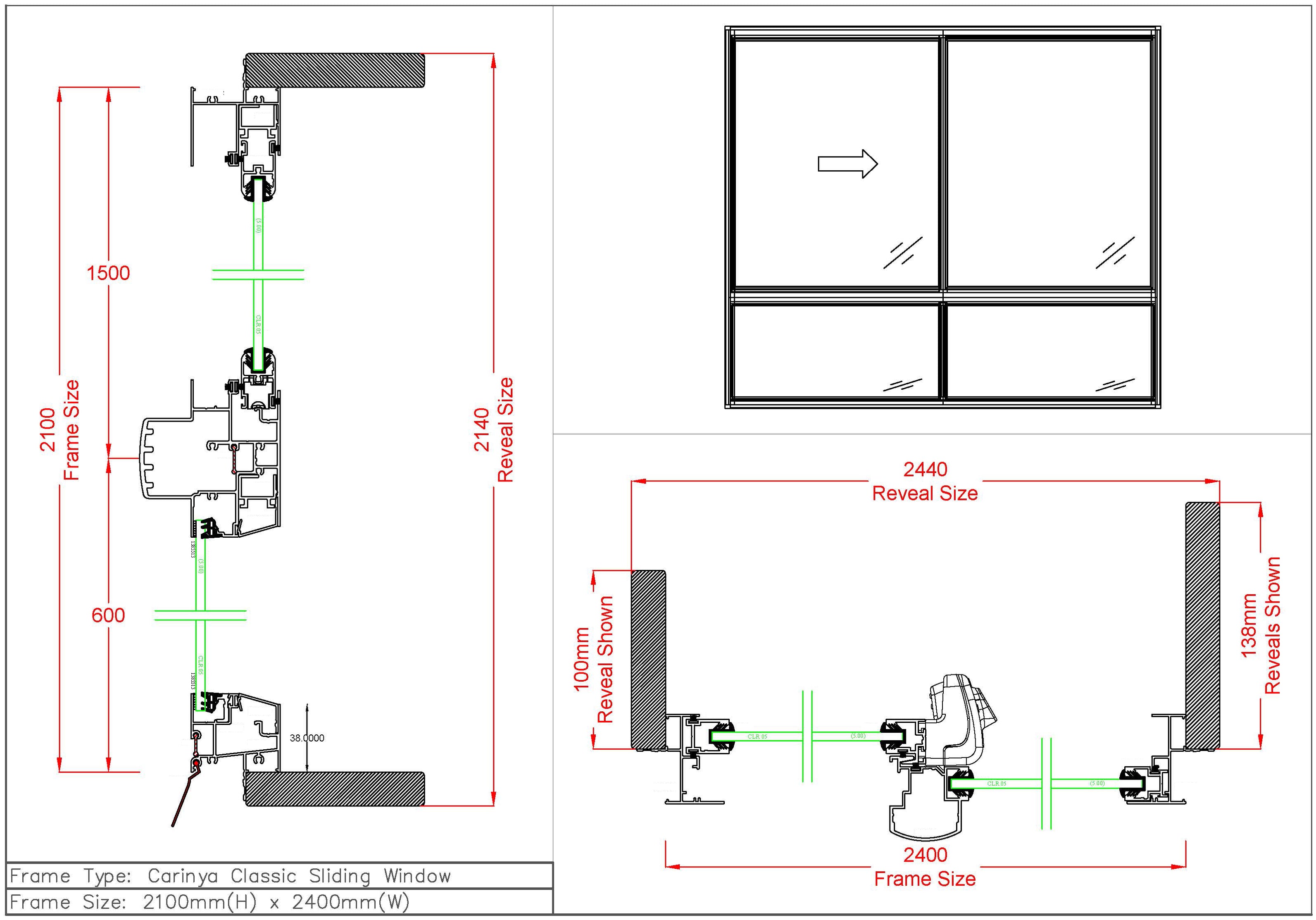 Sliding Window H2100 x W2400 | Byron Bay, Brisbane, Sunshine Coast ...