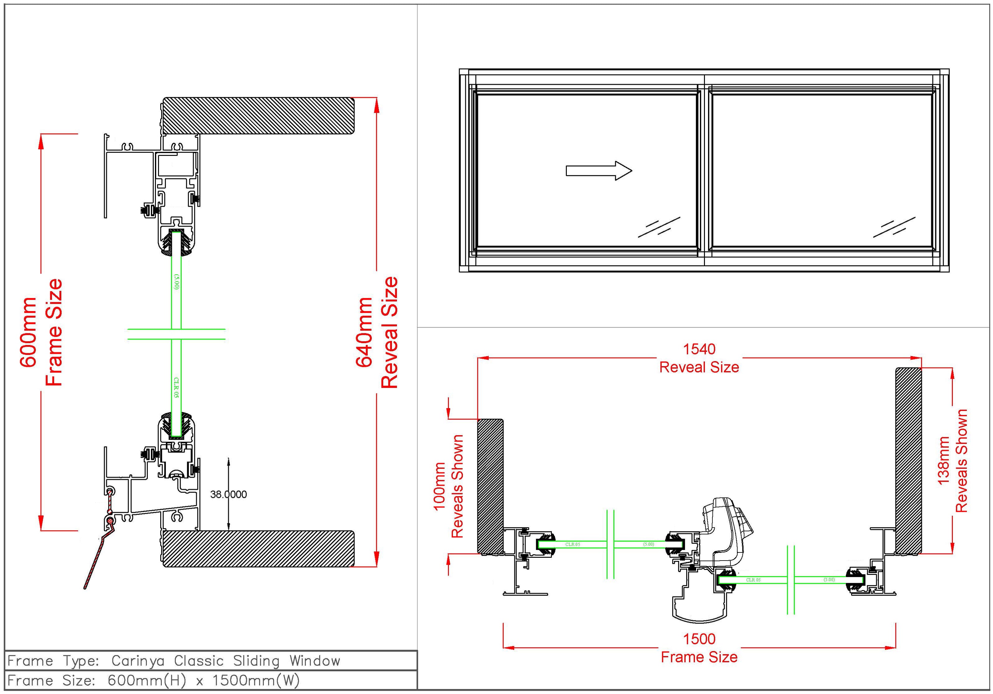 Sliding Window H600 X W1500 | Byron Bay, Brisbane, Sunshine Coast, Gold ...