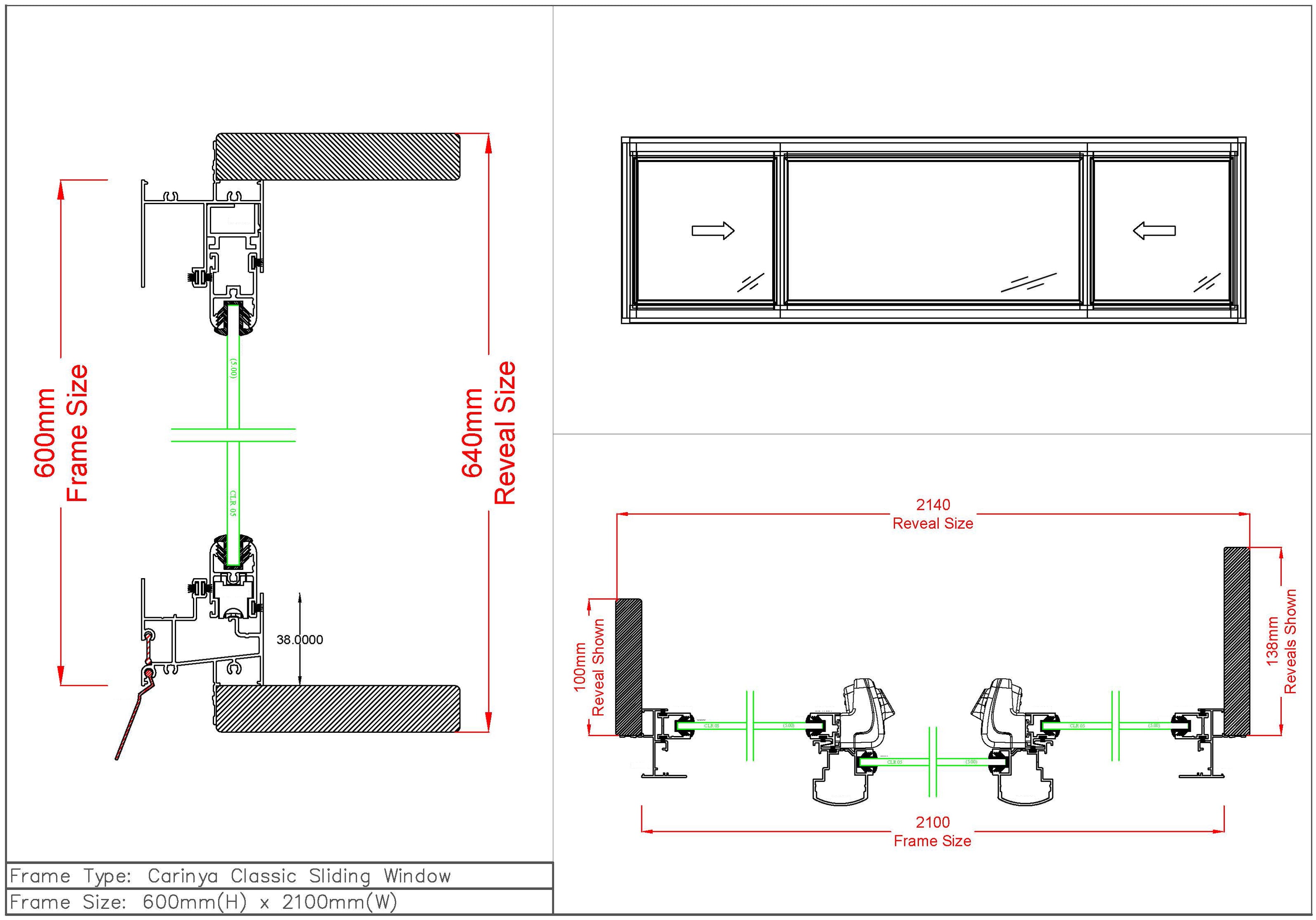 Sliding Window H600 x W2100 | Byron Bay, Brisbane, Sunshine Coast, Gold ...