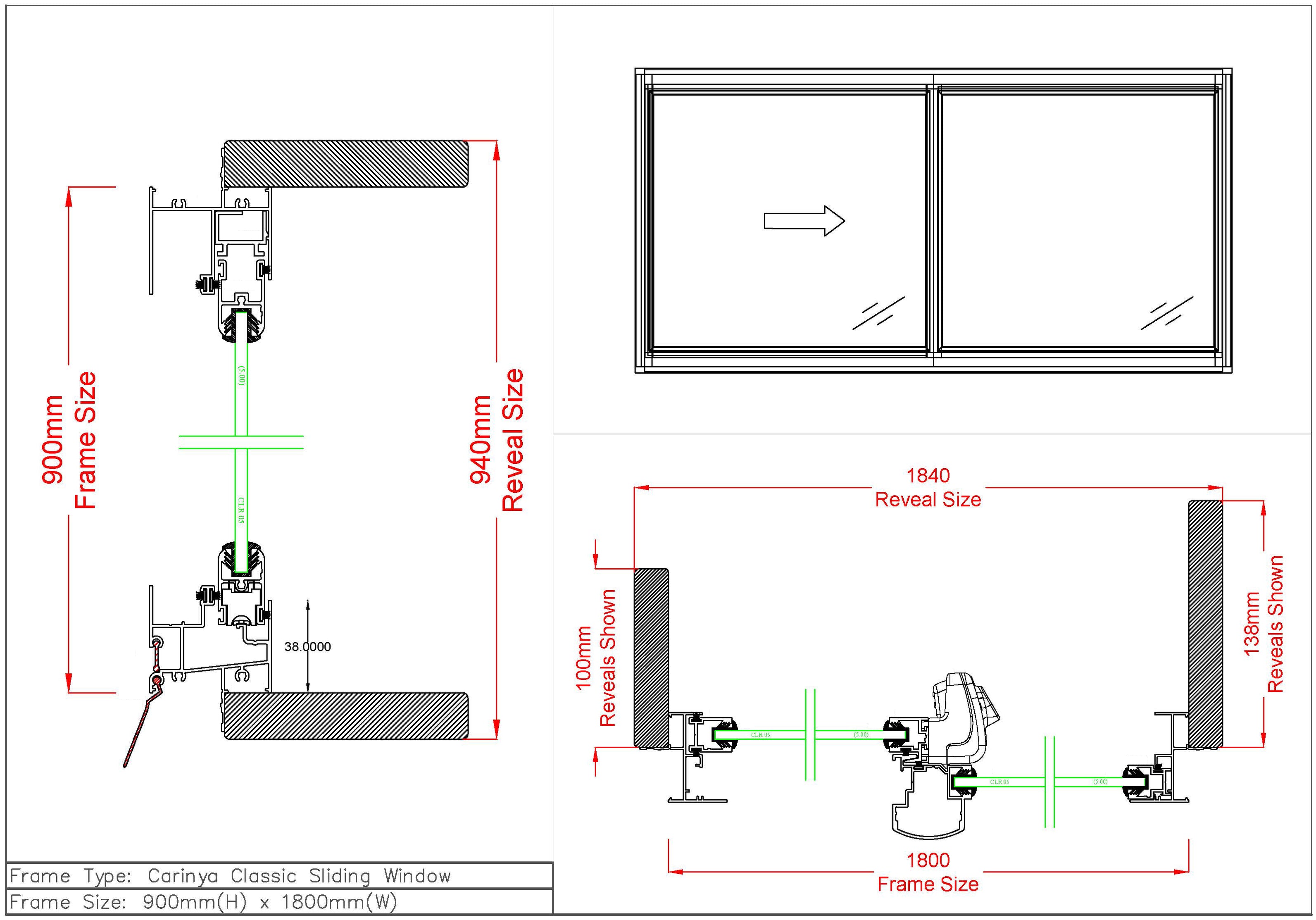 Sliding Window H900 x W1800 | Byron Bay, Brisbane, Sunshine Coast, Gold ...
