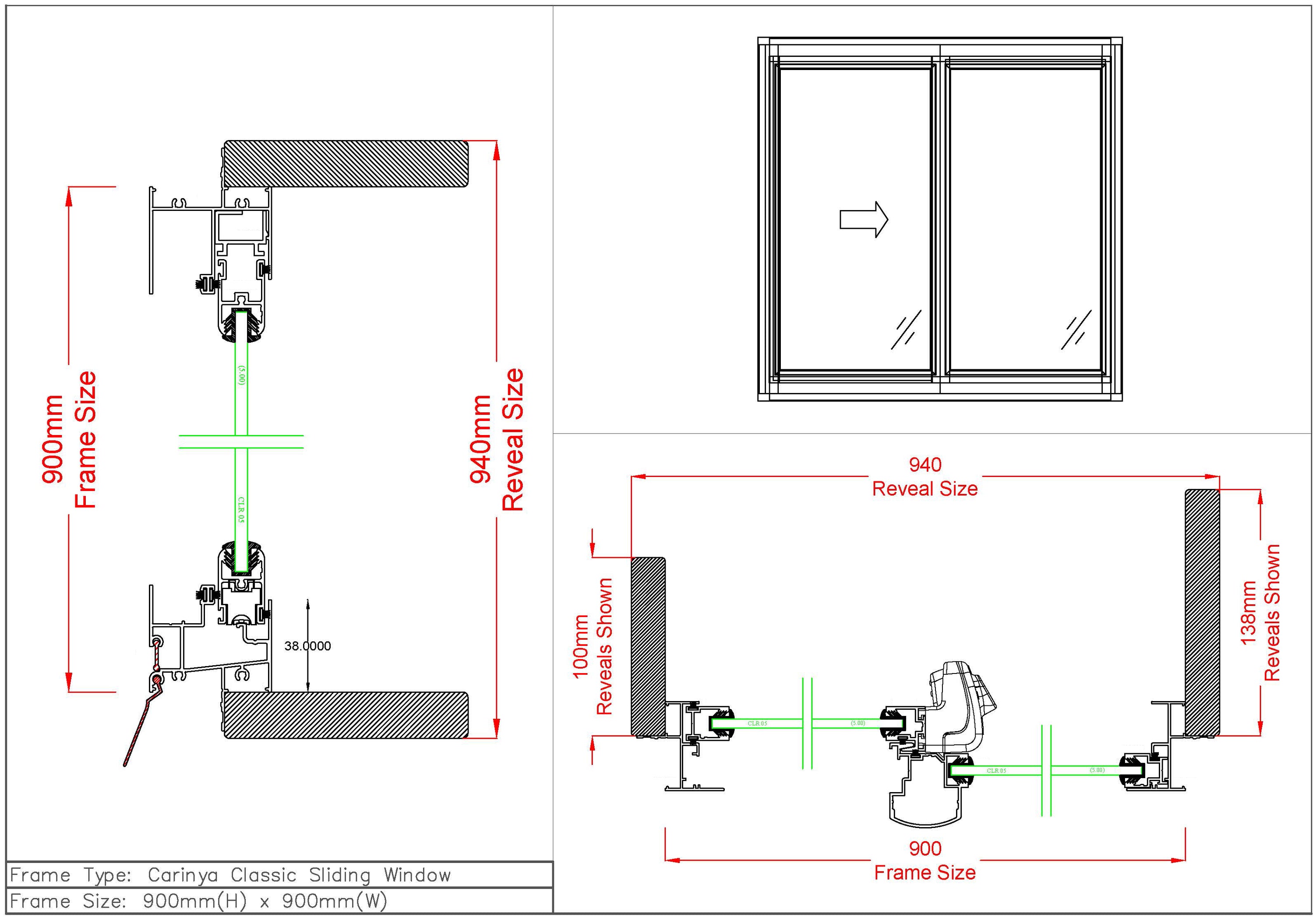 Sliding Window H900 x W900 | Byron Bay, Brisbane, Sunshine Coast, Gold ...